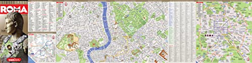 StreetSmart® Rome Map by VanDam –– Laminated, pocket sized City Center folding street and subway map to Rome, Italy with all attractions, museums, ... ... (English, Italian and German Edition)