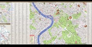 StreetSmart® Rome Map by VanDam –– Laminated, pocket sized City Center folding street and subway map to Rome, Italy with all attractions, museums, ... ... (English, Italian and German Edition)