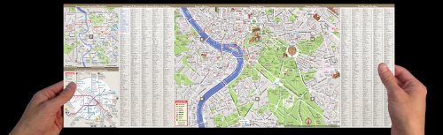 StreetSmart® Rome Map by VanDam –– Laminated, pocket sized City Center folding street and subway map to Rome, Italy with all attractions, museums, ... ... (English, Italian and German Edition)