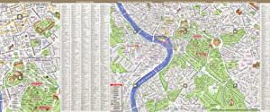 StreetSmart® Rome Map by VanDam –– Laminated, pocket sized City Center folding street and subway map to Rome, Italy with all attractions, museums, ... ... (English, Italian and German Edition)