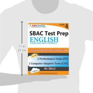 SBAC Test Prep: Grade 4 English Language Arts Literacy (ELA) Common Core Practice Book and Full-length Online Assessments: Smarter Balanced Study Guide (SBAC by Lumos Learning)