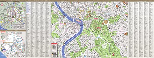 StreetSmart® Rome Map by VanDam –– Laminated, pocket sized City Center folding street and subway map to Rome, Italy with all attractions, museums, ... ... (English, Italian and German Edition)