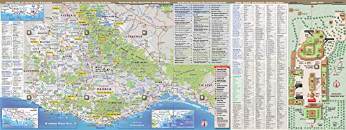 StreetSmart® Oaxaca Map by VanDam -- Laminated State, Region and City Map to Oaxaca, Mexico with all attractions, sights, museums, mezcalerias, hotels, ... 2024 Edition (English and Spanish Edition)