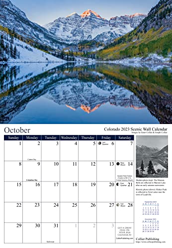 Colorado 2023 Scenic Wall Calendar by Grant Collier (13.5" x 9.75")