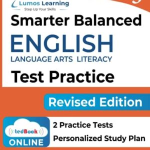 SBAC Test Prep: Grade 5 English Language Arts Literacy (ELA) Common Core Practice Book and Full-length Online Assessments: Smarter Balanced Study Guide (SBAC by Lumos Learning)