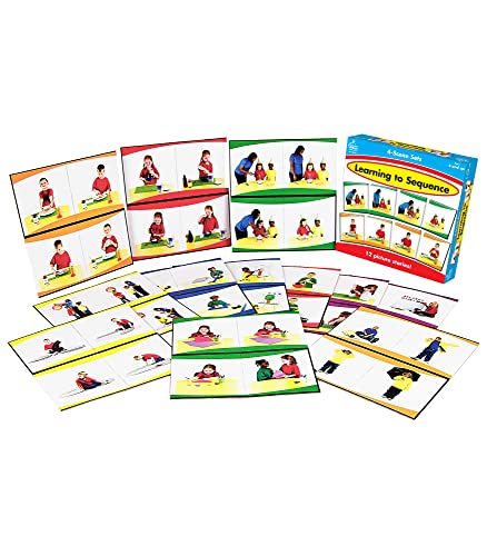 Carson Dellosa Education Carson Dellosa Learning to Sequence Pre-Reading Puzzle Game Set for Kids, Preschool Learning Activity, Storytelling Game for Classroom and Homeschool (42 pc), 9" x 2" x 9"