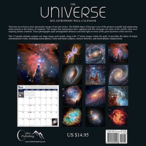 The Universe 2023 Astronomy Wall Calendar: Images from NASA's Hubble Space Telescope (12"x12")