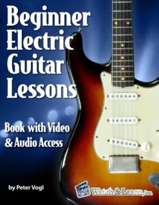 beginner electric guitar lessons: book with online video & audio