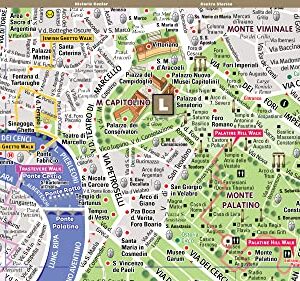 StreetSmart® Rome Map by VanDam –– Laminated, pocket sized City Center folding street and subway map to Rome, Italy with all attractions, museums, ... ... (English, Italian and German Edition)