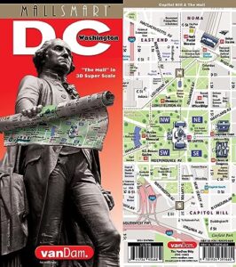 mallsmart® washington dc map by vandam -- laminated city street pocket map with all museums, sights, monuments, government buildings and hotels plus ... map – 2024 edition (streetsmart)