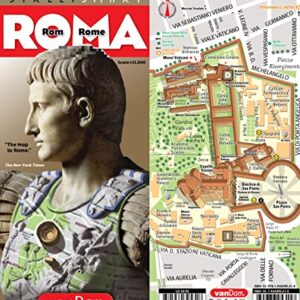 StreetSmart® Rome Map by VanDam –– Laminated, pocket sized City Center folding street and subway map to Rome, Italy with all attractions, museums, ... ... (English, Italian and German Edition)