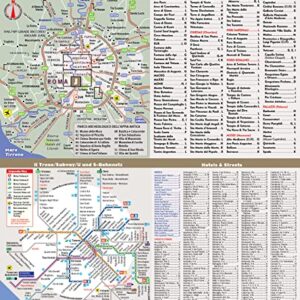 StreetSmart® Rome Map by VanDam –– Laminated, pocket sized City Center folding street and subway map to Rome, Italy with all attractions, museums, ... ... (English, Italian and German Edition)