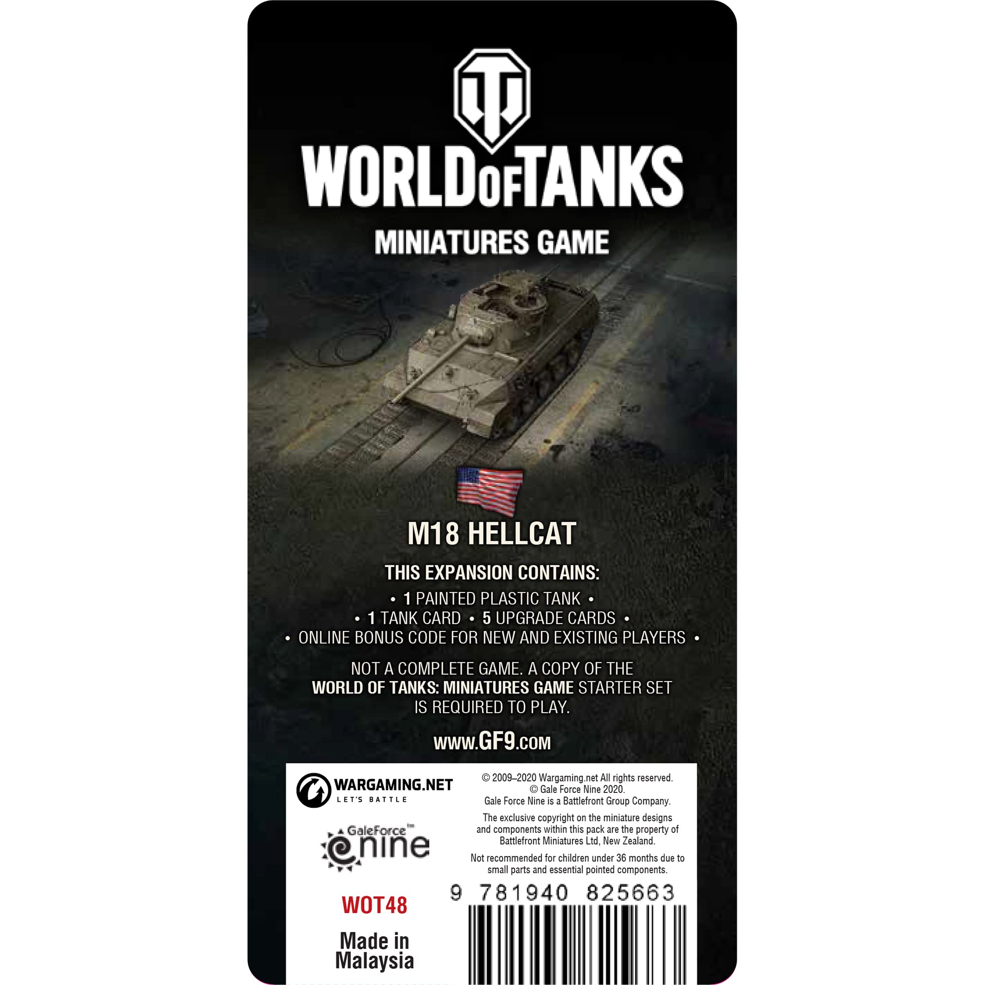 Gale Force Nine World of Tanks: American M18 Hellcat - Wave 9 Expansion, Miniatures Game