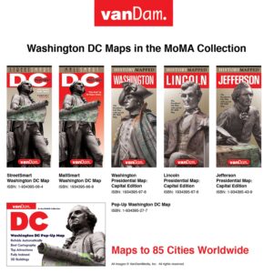 StreetSmart Washington DC by VanDam -- Laminated City Street pocket map with all museums, sights, monuments, government buildings and hotels plus Metro Map, 2021 Edition Map