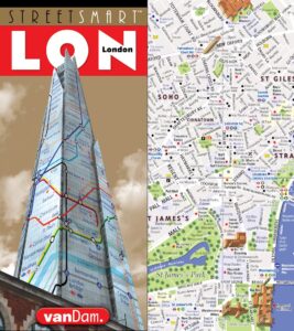 streetsmart® london map by vandam - city center street map of london, england - laminated folding pocket size city travel and tube map with all museums, attractions, hotels and sights; 2024 edition