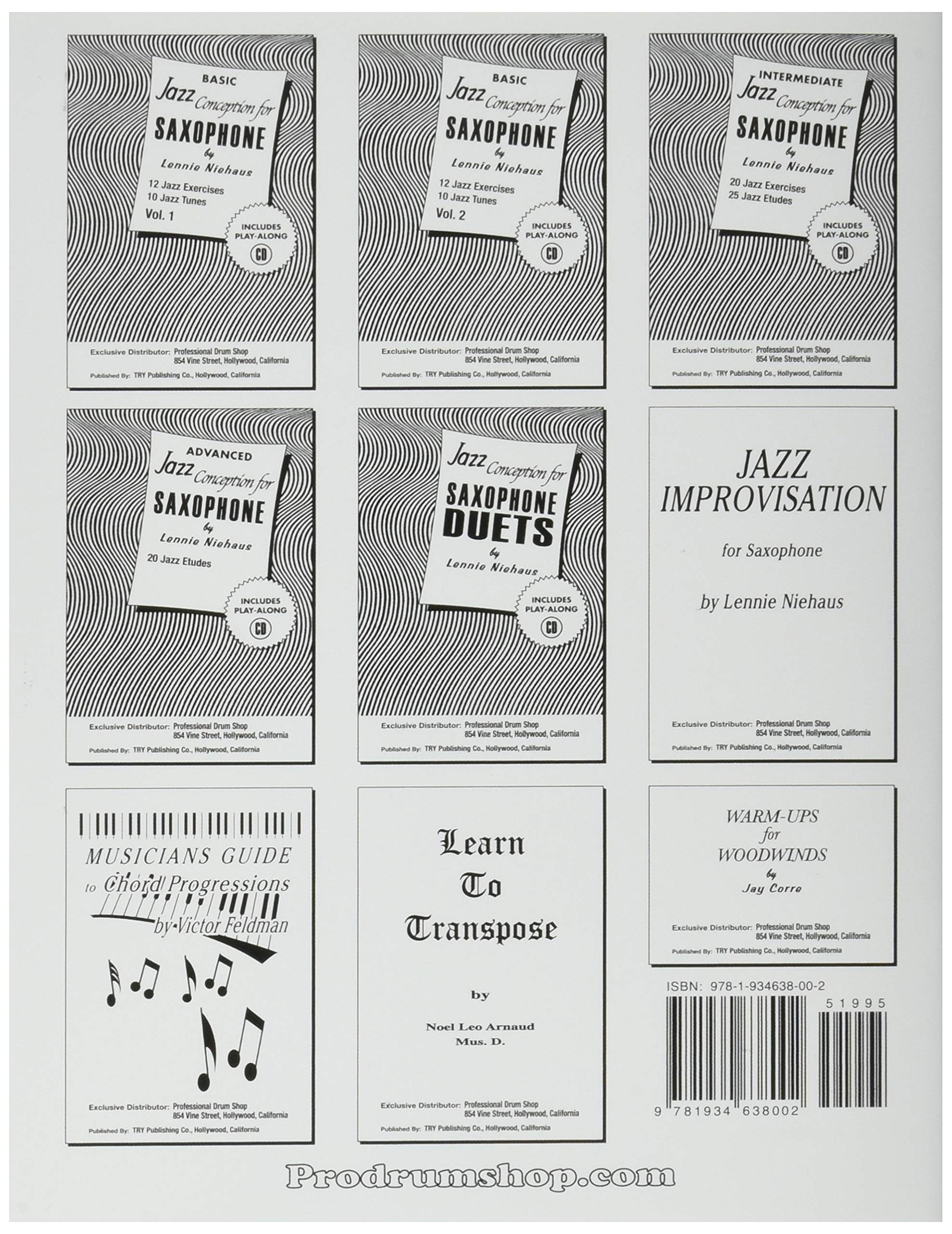 TRY1057 - Basic Jazz Conception for Saxophone Volume 1 - Book/CD