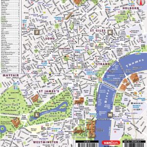 StreetSmart® London Map by VanDam - City Center Street Map of London, England - Laminated folding pocket size city travel and Tube map with all museums, attractions, hotels and sights; 2024 Edition