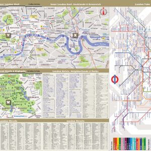 StreetSmart® London Map by VanDam - City Center Street Map of London, England - Laminated folding pocket size city travel and Tube map with all museums, attractions, hotels and sights; 2024 Edition