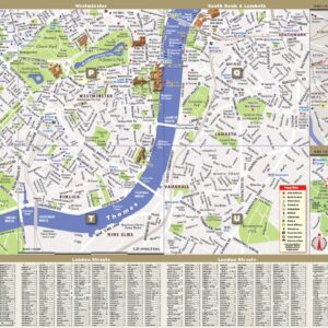 StreetSmart® London Map by VanDam - City Center Street Map of London, England - Laminated folding pocket size city travel and Tube map with all museums, attractions, hotels and sights; 2024 Edition