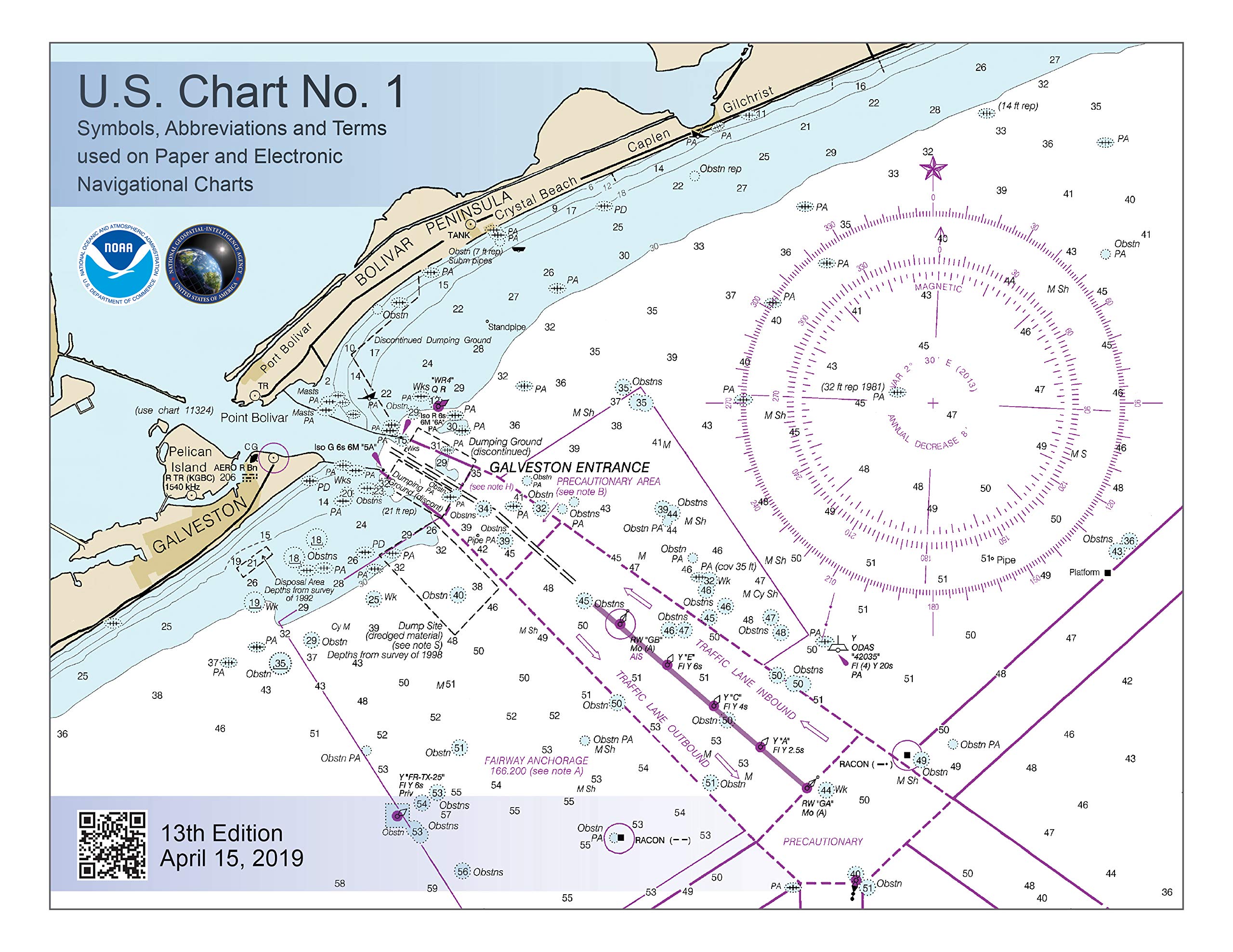 U.S. Chart No. 1 - 13th Edition: Symbols, Abbreviations and Terms used on Paper and Electronic Navigational Charts