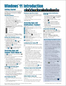 windows 11 introduction quick reference guide (cheat sheet of instructions, tips & shortcuts - laminated)