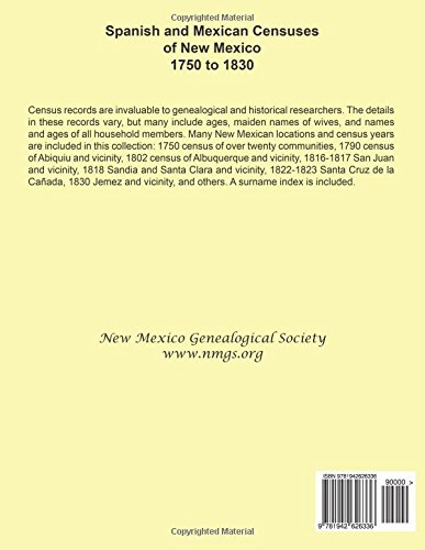 Spanish and Mexican Censuses of New Mexico 1750-1830