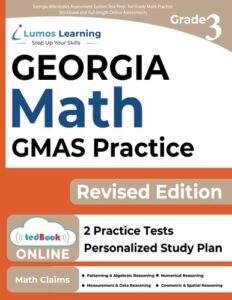 georgia milestones assessment system test prep: 3rd grade math practice workbook and full-length online assessments: gmas study guide (gmas by lumos learning)