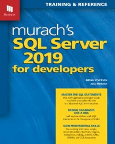 Murach's SQL Server 2019 for Developers