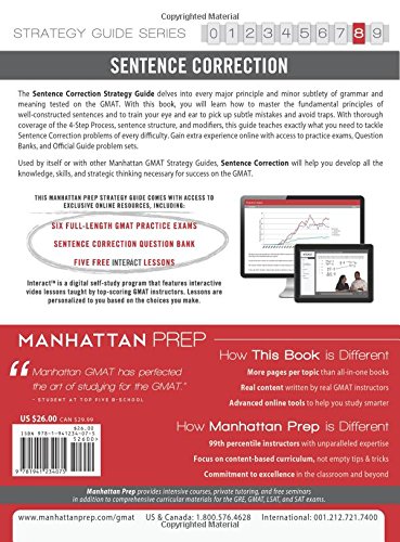 GMAT Sentence Correction (Manhattan Prep GMAT Strategy Guides)