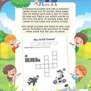 101 Fun Crossword Puzzles for Kids: First Children Crossword Puzzle Book for Kids Age 6, 7, 8, 9 and 10 and for 3rd graders | Kids Crosswords (Easy Word Learning Activities for Kids)