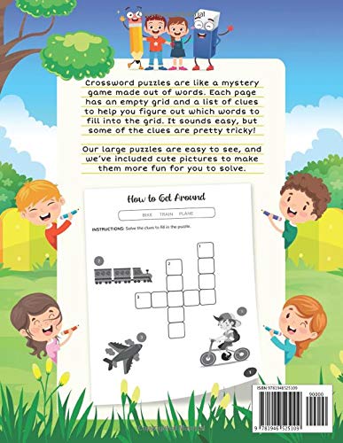 101 Fun Crossword Puzzles for Kids: First Children Crossword Puzzle Book for Kids Age 6, 7, 8, 9 and 10 and for 3rd graders | Kids Crosswords (Easy Word Learning Activities for Kids)