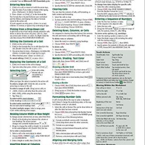 Excel for Microsoft 365 (Office 365) Introduction Quick Reference Guide - Windows Version (Cheat Sheet of Instructions, Tips & Shortcuts - Laminated Card)