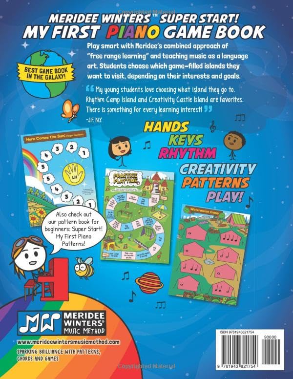 Meridee Winters Super Start! My First Piano Game Book: Hands, Keys, Rhythm and More for Young Beginners and Keyboard Loving Kids