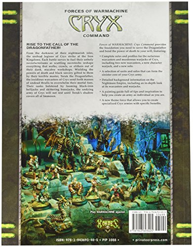 Privateer Press Forces of Warmachine: Cryx Command SC (Book) Miniature Game PIP1088