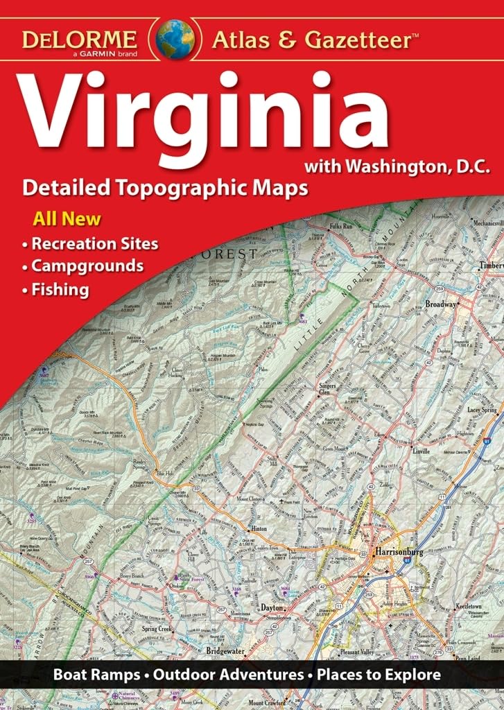 Delorme Virginia Atlas & Gazeteer: Virginia With Washington, Dc, Detailed Topographic Maps