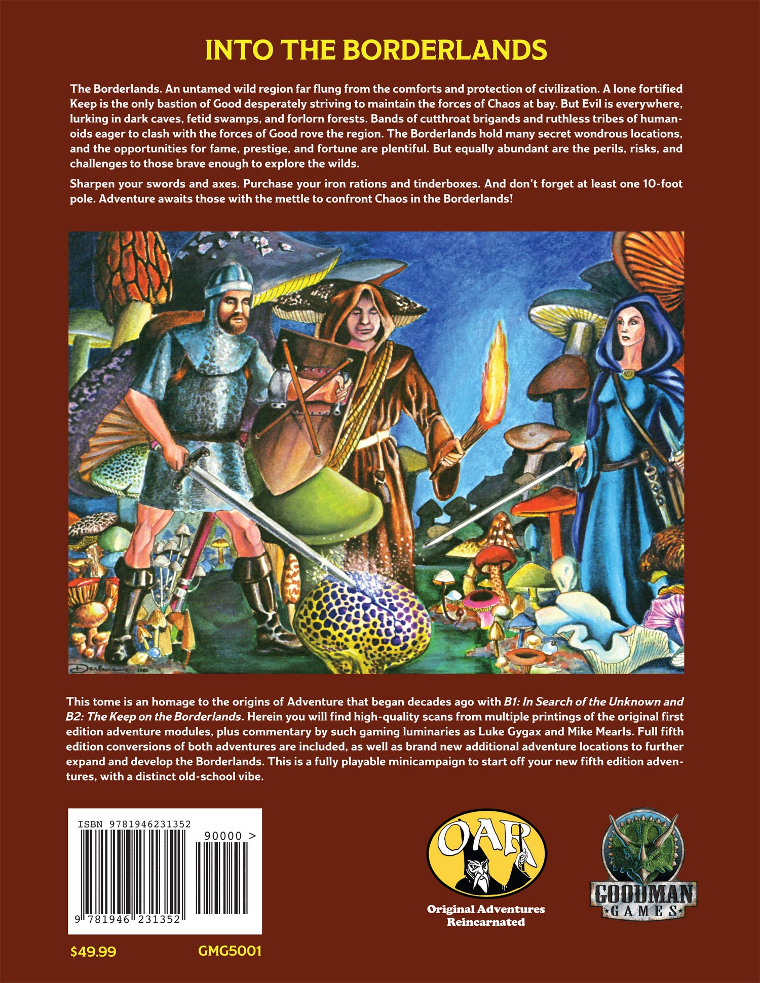 Goodman Games, Inc. Goodman Games Original Adventures Reincarnated #1 - Into The Borderlands RPG for Adults, Family and Kids 13 Years Old and Up (5E Adventure, Hardback RPG)