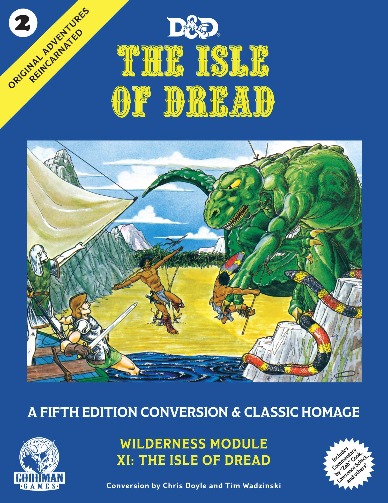 Goodman Games Original Adventures Reincarnated #2 - The Isle of Dread RPG for Adults, Family and Kids 13 Years Old and Up (5E Adventure, Hardback RPG)