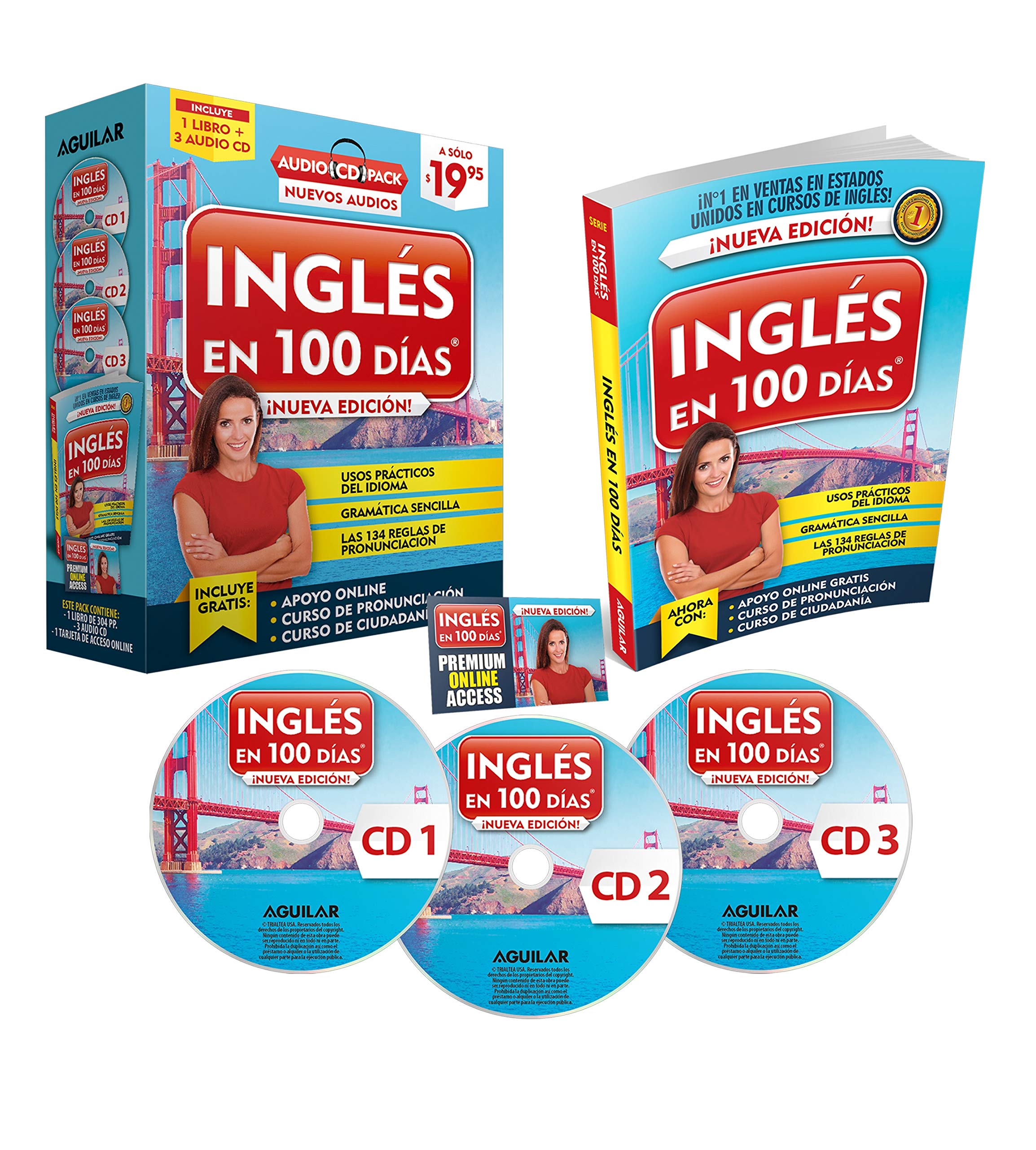 Inglés en 100 días - Audio Pack (Paperback book +3 Audio CDs) / English in 100 Days ? Audio Pack (Spanish Edition)