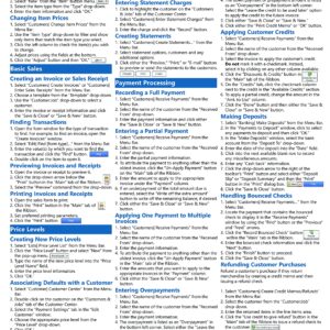 QuickBooks Desktop Pro 2022 Quick Reference Training Card - Laminated Tutorial Guide Cheat Sheet (Instructions and Tips)