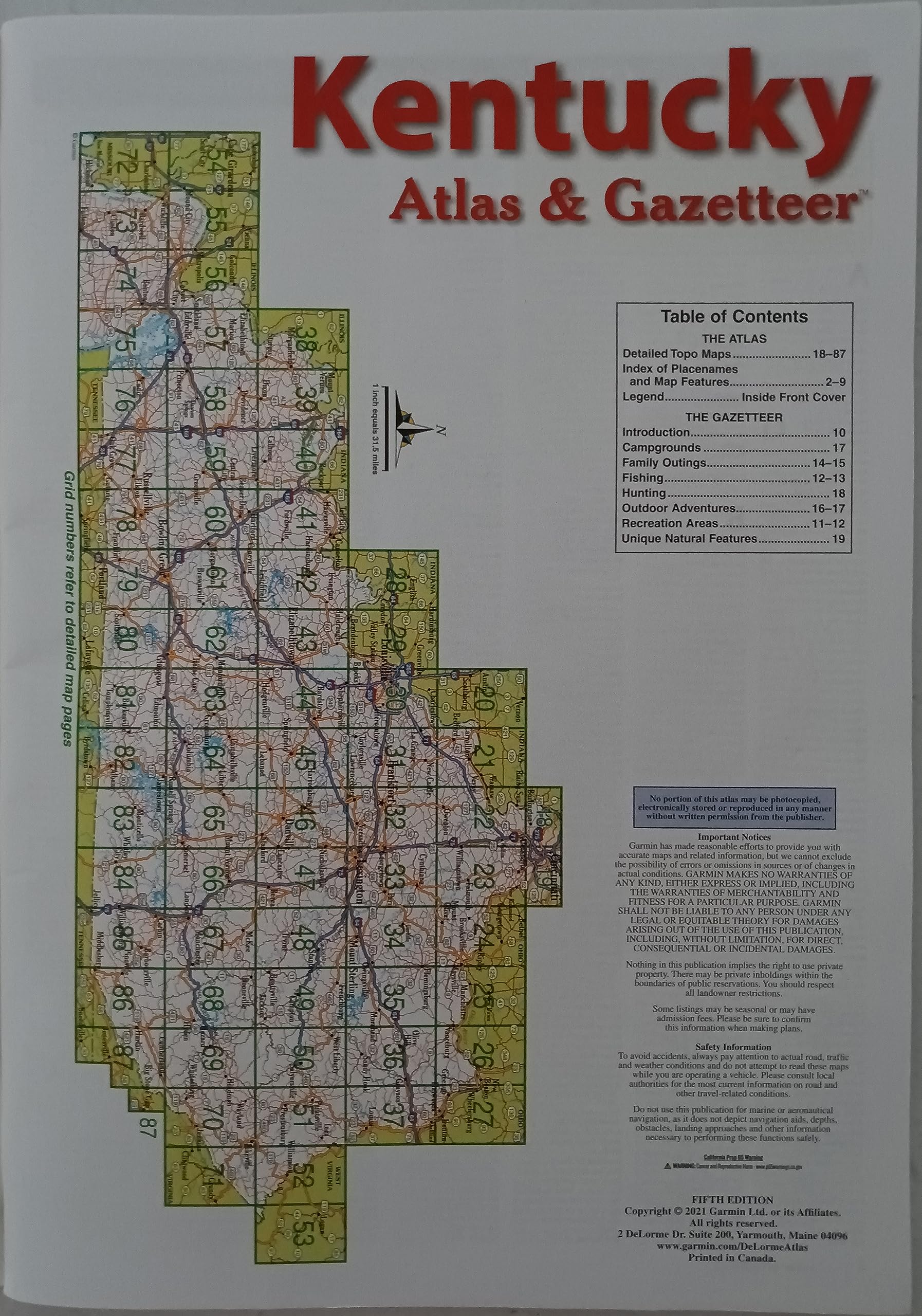 Delorme Atlas & Gazetteer: Kentucky