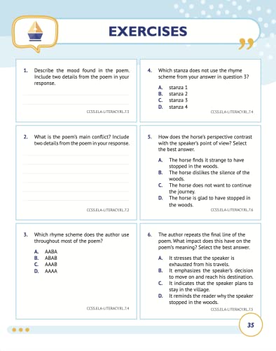 7th Grade Common Core ELA (English Language Arts): Daily Practice Workbook | 300+ Practice Questions and Video Explanations | Common Core State ... Standards Aligned (NGSS) ELA Workbooks)