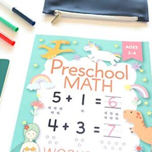 Preschool Math Workbook for Toddlers Ages 2-4: Beginner Math Preschool Learning Book with Number Tracing and Matching Activities for 2, 3 and 4 year olds and kindergarten prep