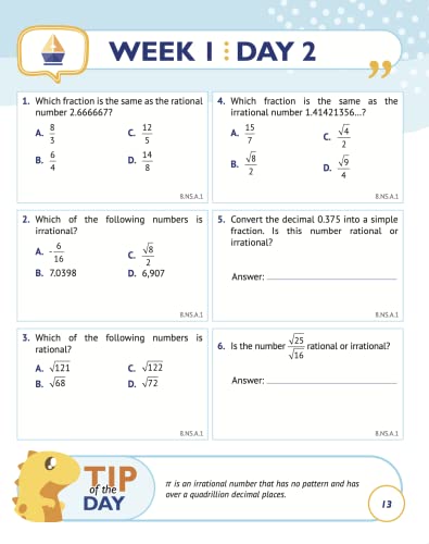 8th Grade Common Core Math: Daily Practice Workbook | 1000+ Practice Questions and Video Explanations | Argo Brothers (Next Generation Learning Standards Aligned (NGSS))