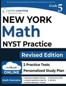 new york state test prep: 5th grade math practice workbook and full-length online assessments: nyst study guide (nyst by lumos learning)