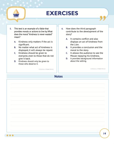 8th Grade Common Core ELA (English Language Arts): Daily Practice Workbook | 300+ Practice Questions and Video Explanations | Common Core State ... Standards Aligned (NGSS) ELA Workbooks)