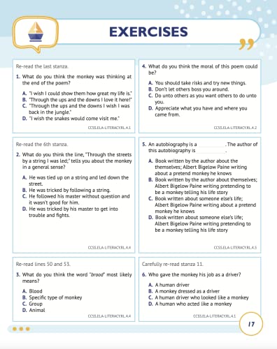 4th Grade Common Core ELA (English Language Arts): Daily Practice Workbook | 300+ Practice Questions and Video Explanations | Common Core State ... Standards Aligned (NGSS) ELA Workbooks)