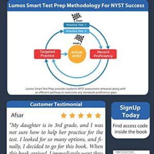 New York State Test Prep: Grade 3 English Language Arts Literacy (ELA) Practice Workbook and Full-length Online Assessments: NYST Study Guide (NYST by Lumos Learning)