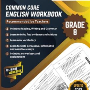 Common Core English Workbook: Grade 8 English