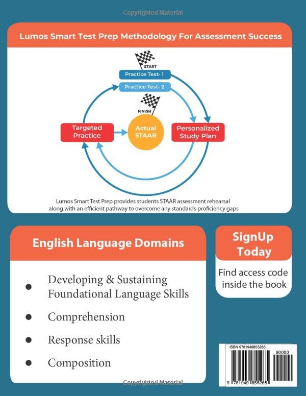 State of Texas Assessments of Academic Readiness (STAAR) Test Practice: Grade 4 English Language Arts Literacy (ELA) Practice Workbook and Full-length ... Guide (STAAR Redesign by Lumos Learning)