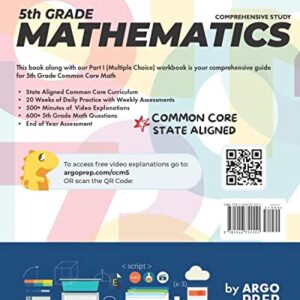 5th Grade Common Core Math: Daily Practice Workbook - Part II: Free Response | 1000+ Practice Questions and Video Explanations | Argo Brothers (Next Generation Learning Standards Aligned (NGSS))